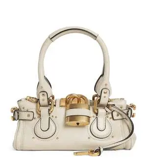 Chloé Small Leather Paddington Top-handle Bag - Beige
