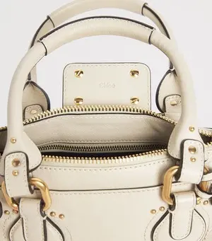 Chloé Small Leather Paddington Top-handle Bag - Beige