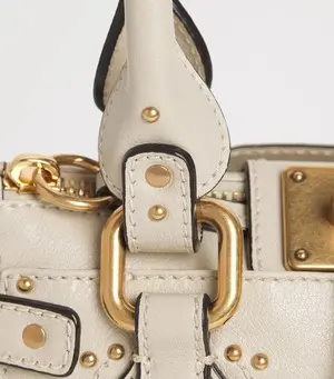 Chloé Small Leather Paddington Top-handle Bag - Beige