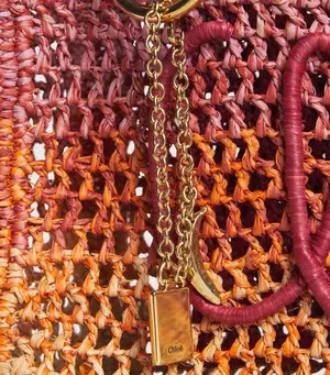 Chloé Raffia East-west Tote Bag - Orange