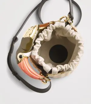 Chloé Small Woven Tropics Bucket Bag - Beige