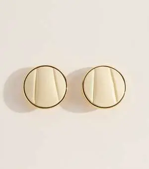 Chloé Pleats Leather Clip-on Earrings - Red