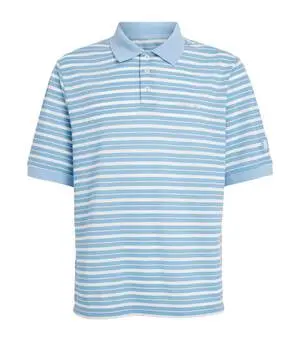 MANORS Piqué Stripe Goat Polo Shirt