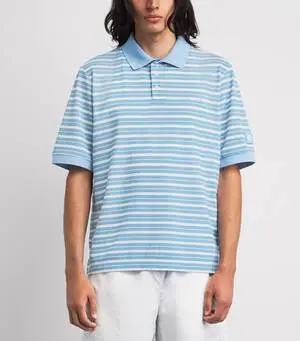 MANORS Piqué Stripe Goat Polo Shirt