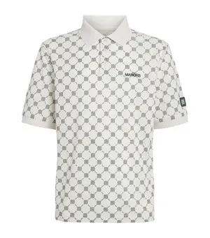 MANORS Piqué Monogram Goat Polo Shirt