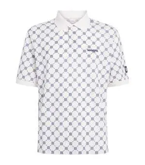 MANORS Piqué Monogram Goat Polo Shirt - Ivory