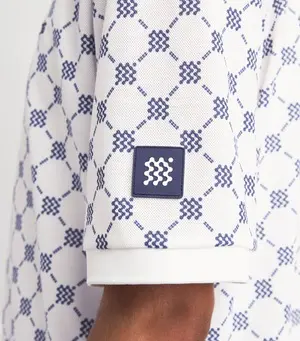 MANORS Piqué Monogram Goat Polo Shirt - Ivory