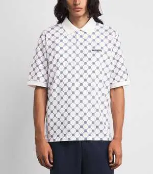 MANORS Piqué Monogram Goat Polo Shirt - Ivory