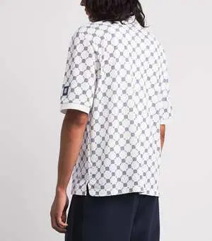 MANORS Piqué Monogram Goat Polo Shirt - Ivory