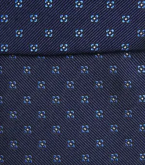 Isaia Silk Floral Neck Tie - Blue