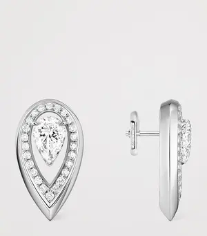 Messika Fiery White Gold And Diamond Stud Earrings