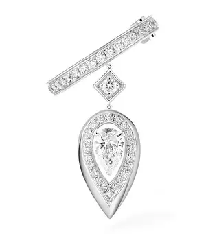 Messika White Gold And Diamond Single Clip Earring - Silver