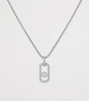 Messika So Move Titanium And Diamond Pavé Pendant Necklace