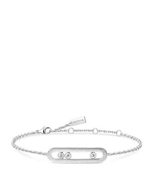 Messika Move Classique White Gold And Diamond Bracelet - Silver