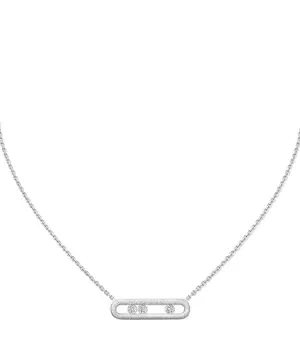 Messika Move Classique 18k White Gold Diamond Necklace - Silver