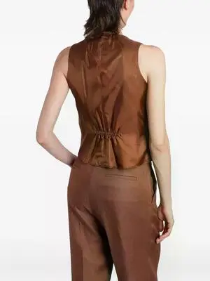 Tagliatore Gail V-neck Button-down Gilet