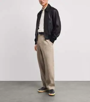 Isaia Leather Low-top Sneakers With Lug Sole