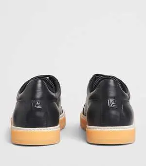Isaia Leather Low-top Sneakers With Lug Sole