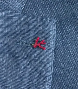 Isaia Wool Single-breasted Blazer - Blue