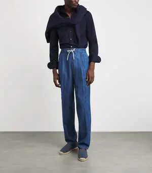 Isaia Cotton Jersey Shirt - Navy