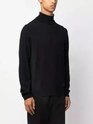 Paul Smith Merino Wool Roll Neck Jumper - Blue