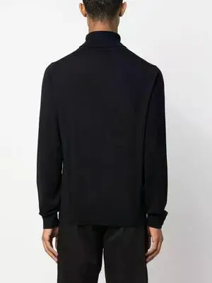 Paul Smith Merino Wool Roll Neck Jumper - Blue