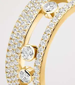 Messika Move Romane Ring In Yellow And Diamonds