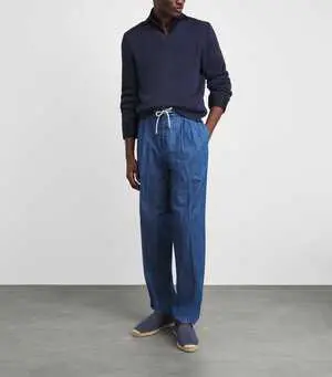 Isaia Silk-cotton V-neck Sweater