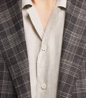 Isaia Linen Camp-collar Shirt