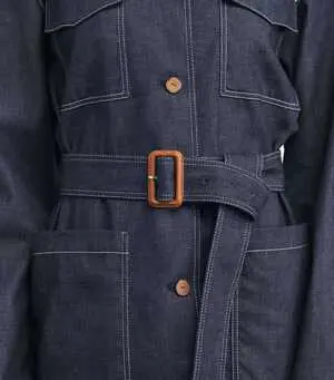 Lafayette 148 New York Chambray Belted Jacket