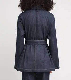 Lafayette 148 New York Chambray Belted Jacket