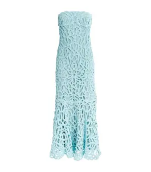 Simkhai Clairis Lace Midi Dress - Blue