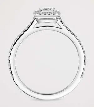 Messika Joy Emerald Cut Diamond Ring In 18k White Gold - Silver