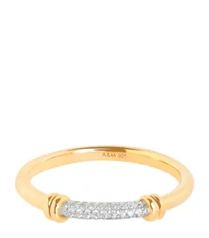 ASTRID & MIYU Plated Pavé Knot Ring