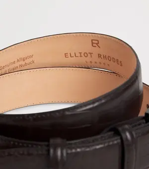 ELLIOT RHODES Alligator Leather Belt