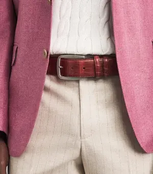 ELLIOT RHODES Alligator Leather Belt