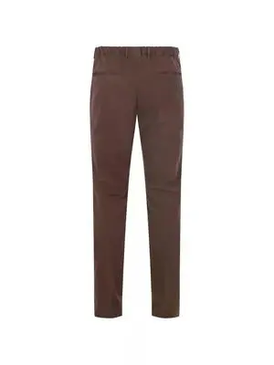 Incotex Elasticated-waistband Trousers - Brown
