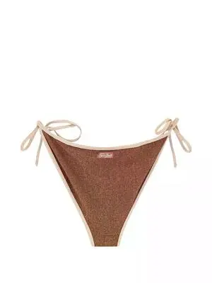 MC2 SAINT BARTH Virgo Glitter-effect Bikini Bottoms - Brown