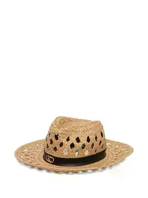 Lola Casademunt Perforated Woven Hat
