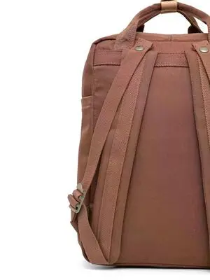 DOUGHNUT Macaroon Leather-trimmed Buckle-fastening Backpack - Brown