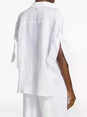 Armani Exchange Bow Detail Short Sleeve Shirt