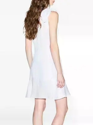 Armani Exchange Bow Detail Ruffled Dress