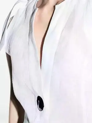 Armani Exchange Bow Detail Ruffled Dress
