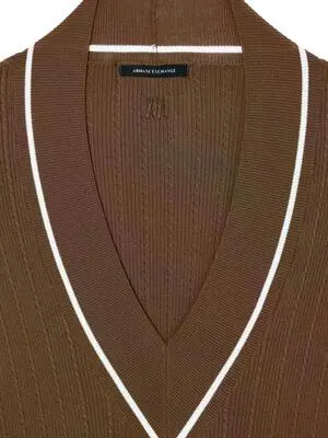 Armani Exchange Ribbed Knit V-neck Sweater