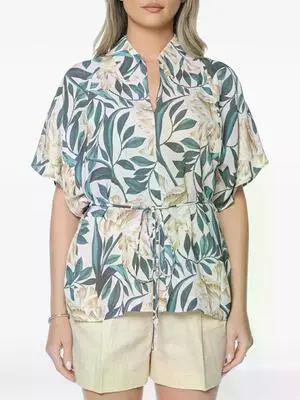 Ted Baker London Gehmma Printed Tie-detail Blouse