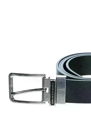 Armani Exchange Logo-engraved Plate Belt