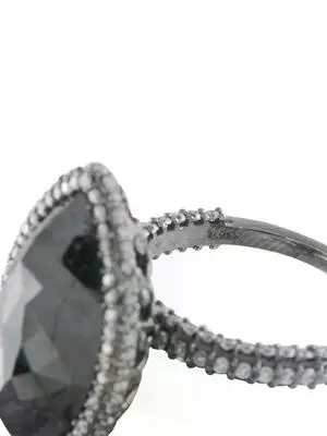 LB EXCLUSIVE 18k White Gold Black Diamond And White Diamond Ring