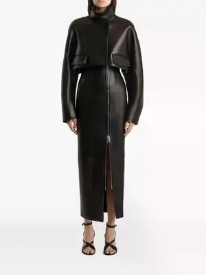 Khaite Gres Skirt In Leather