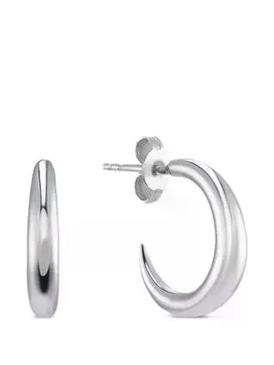 AUREE JEWELLERY Alta Crescent-shaped Hoop Earrings - Silver