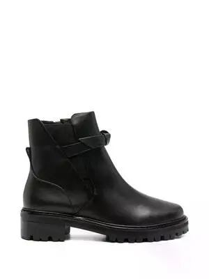 ALEXANDRE BIRMAN Clarice Knotted-strap Ankle Boots